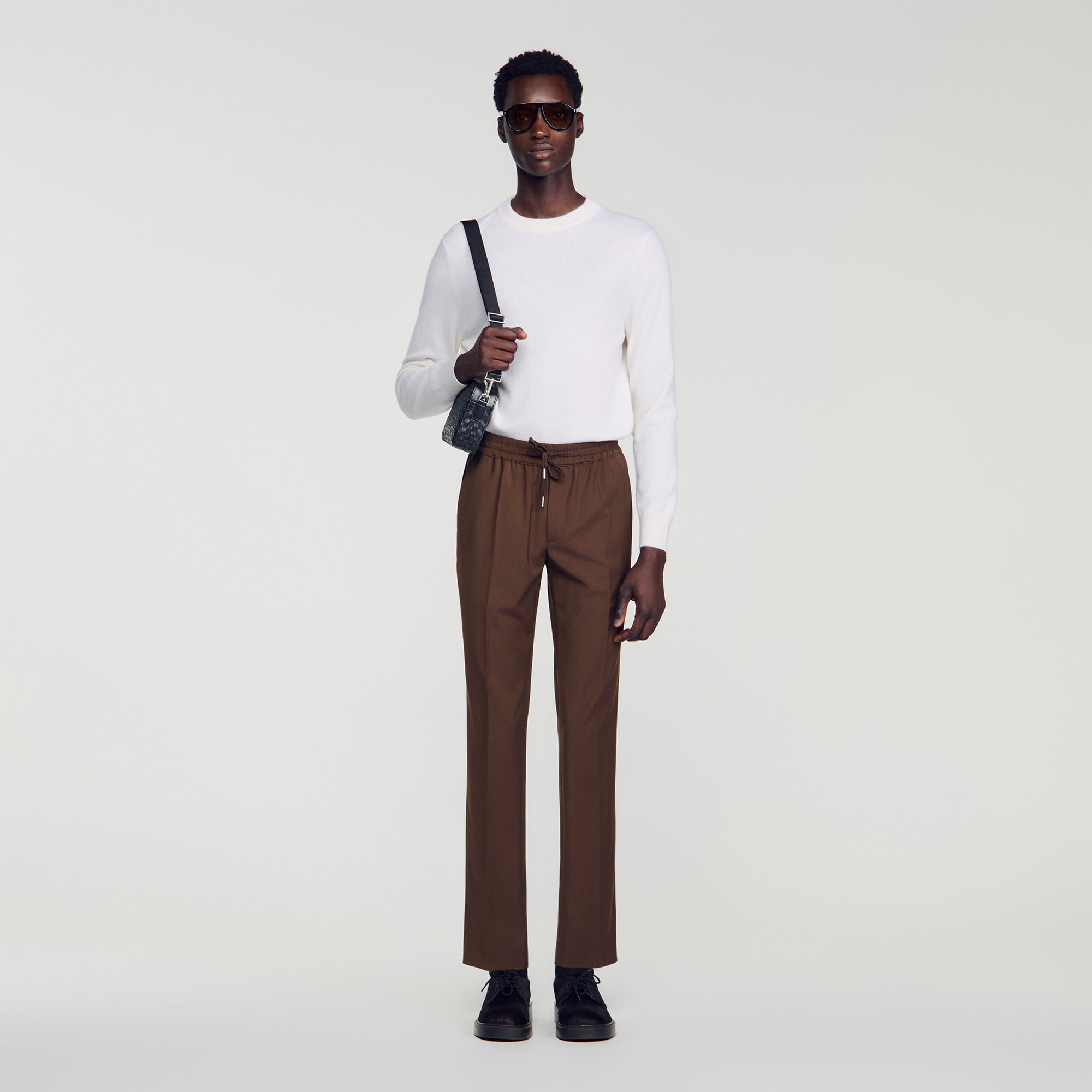 SANDRO Sandro Elasticated Wool Trousers